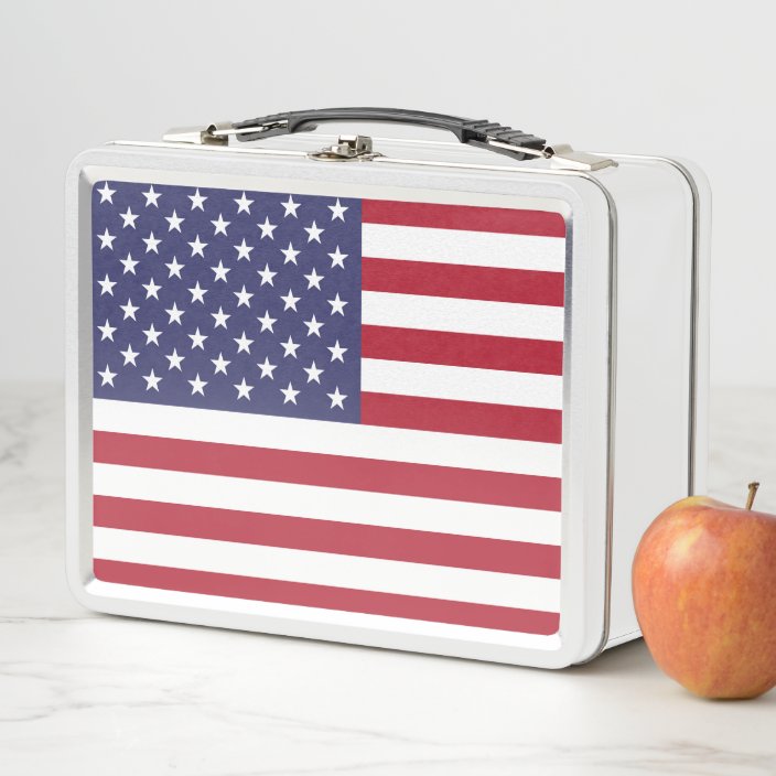 American Flag USA Independence Patriotic Metal Lunch Box | Zazzle