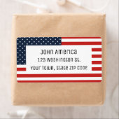 American Flag USA Pride Red White Blue Label | Zazzle