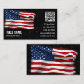 American Flag USA QR Code Business Card | Zazzle