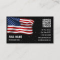American Flag USA QR Code Business Card | Zazzle