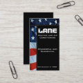 American Flag Vertical Sidebar Business Card | Zazzle