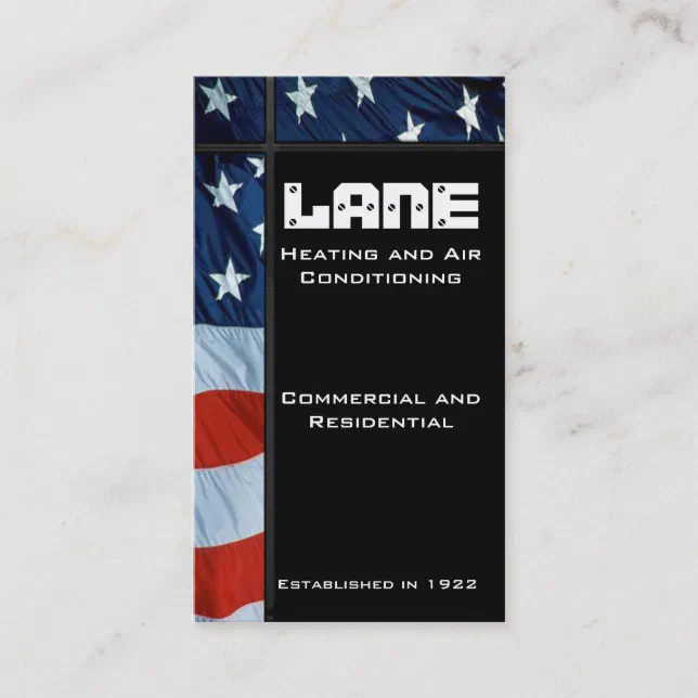 American Flag Vertical Sidebar Business Card | Zazzle
