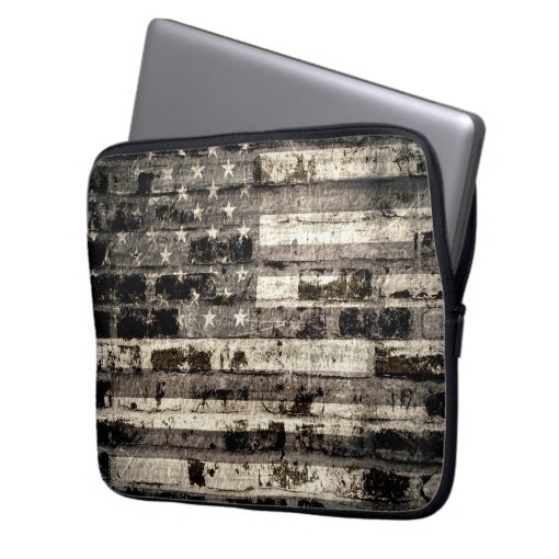 American Flag Vintage Laptop Sleeve | Zazzle