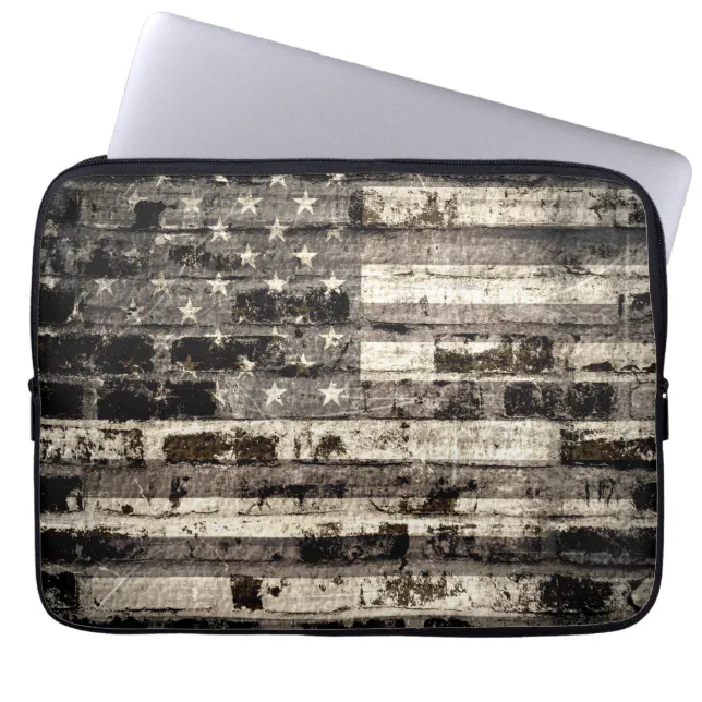 American Flag Vintage Laptop Sleeve | Zazzle