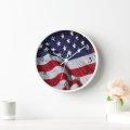 American Flag wall clock | Zazzle