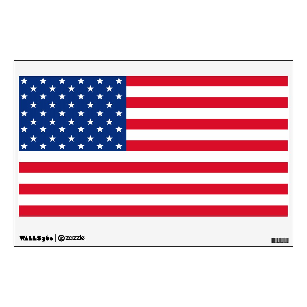 American Flag Wall Decal Decoration Decor | Zazzle