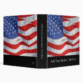 American Flag, Waving in Wind Binder | Zazzle