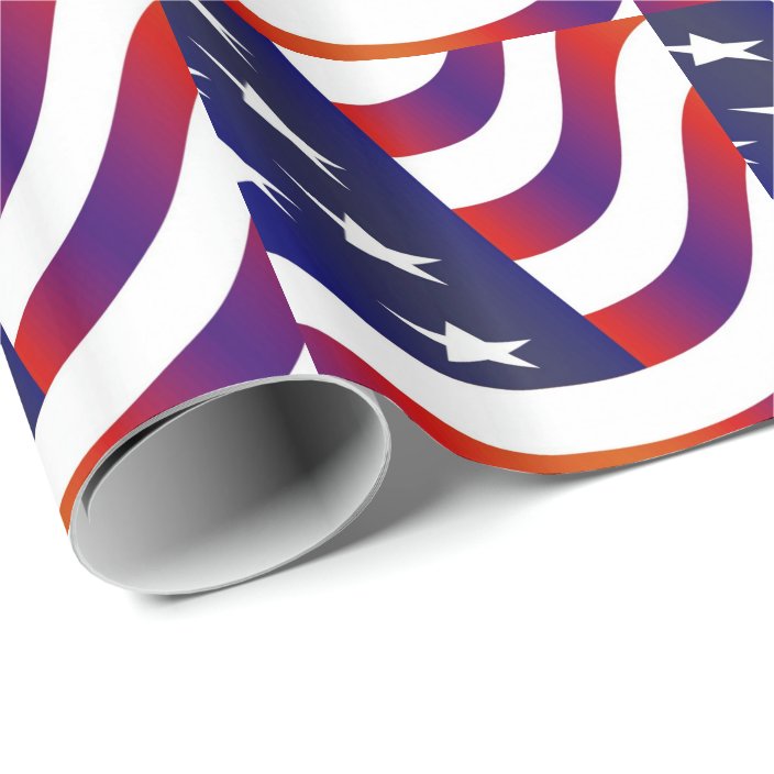 American Flag, waving Wrapping Paper | Zazzle.com