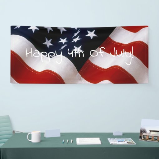 American flag wavy banner | Zazzle