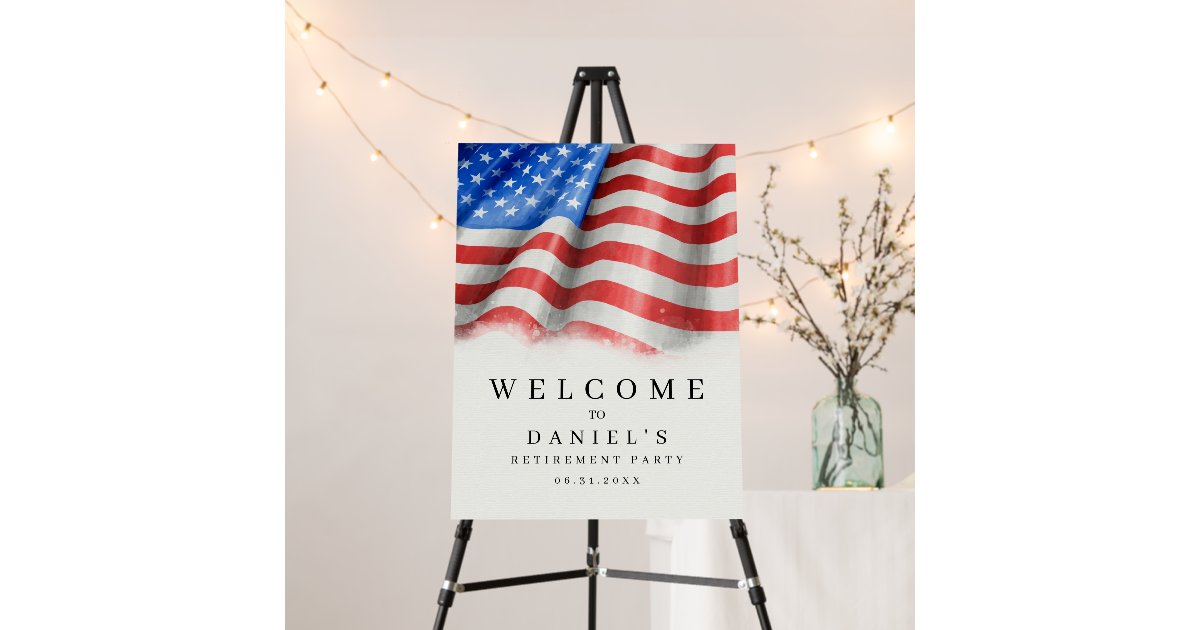 American Flag Welcome Sign | Zazzle