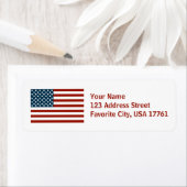 American Flag White Address Labels | Zazzle