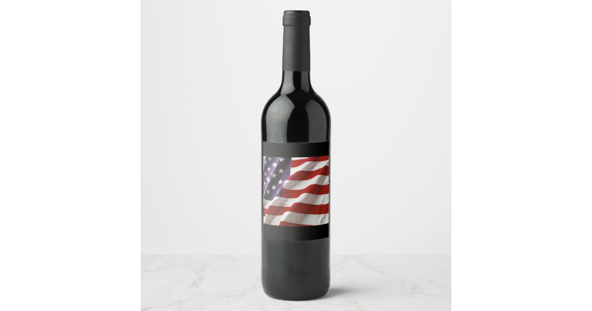American Flag Wine Label | Zazzle