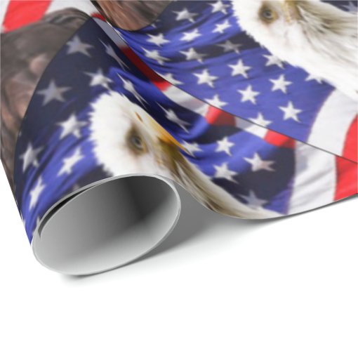 American Flag with Eagle Wrapping Paper | Zazzle