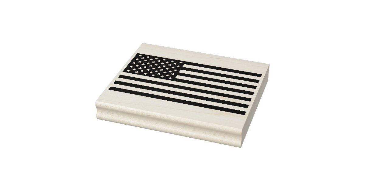 American Flag Wood Art Stamp | Zazzle