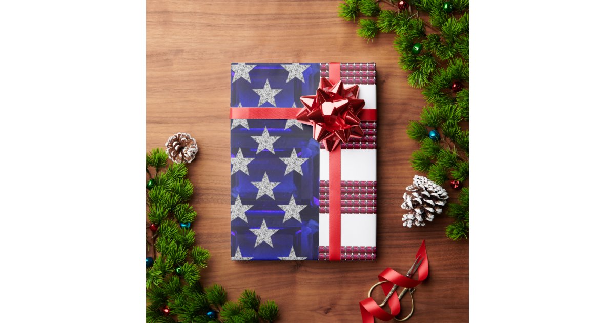 American Flag Wrapping Paper | Zazzle