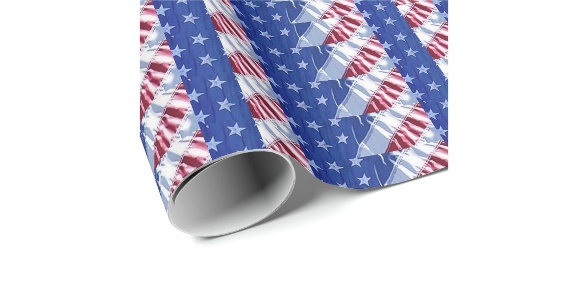 American Flag Wrapping Paper | Zazzle