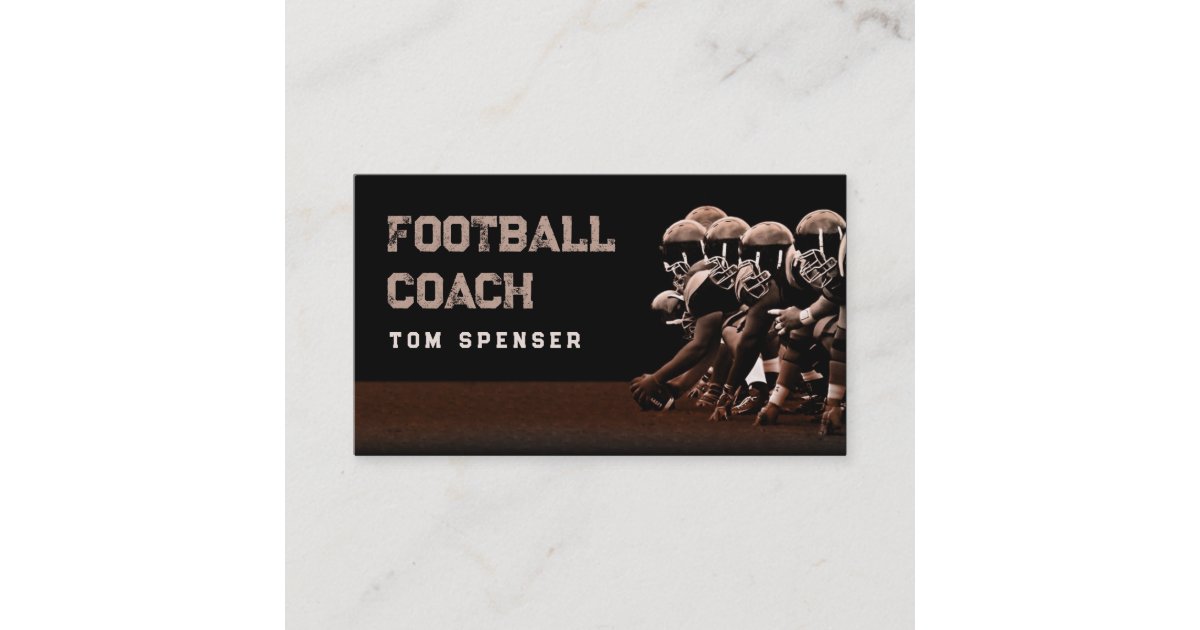 American Football Coach Business Card | Zazzle