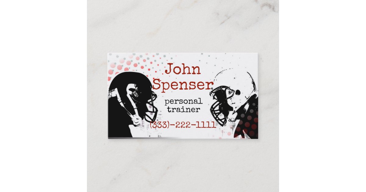 American Football Coach Business Card | Zazzle
