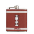 American Football Fan Name Tailgate Party Flask | Zazzle