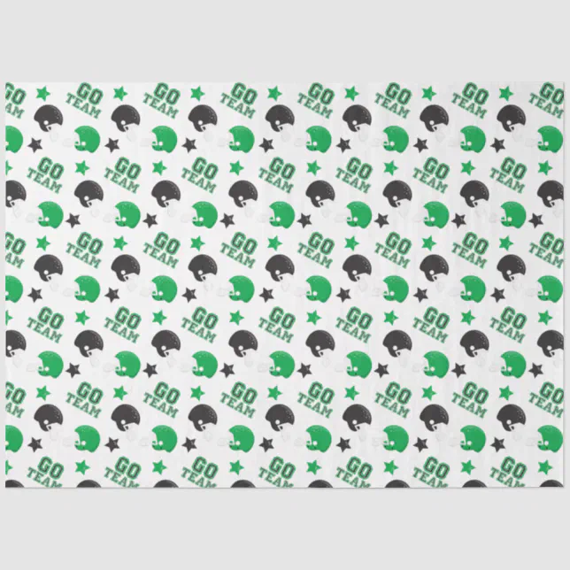 American Football Green and Black Patterns Tissue Paper | Zazzle