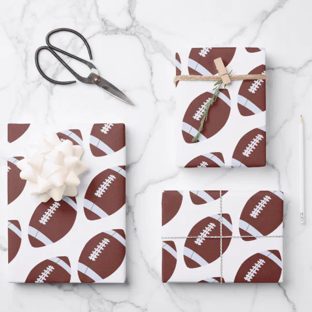 American Football Gridiron Ball Pattern Wrapping Paper Sheets | Zazzle