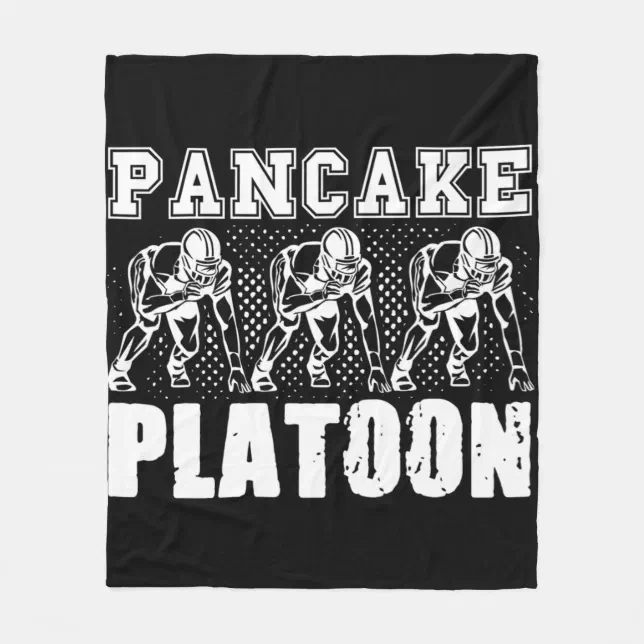 American Football Lineman Pancake Platoon Player S Fleece Blanket | Zazzle