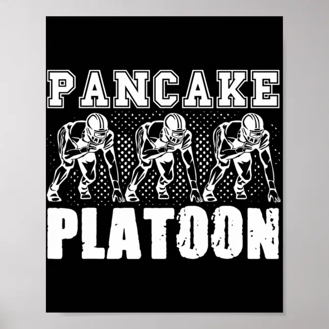 American Football Lineman Pancake Platoon Player S Poster | Zazzle