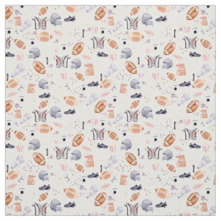 Football Pattern Fabric | Zazzle.com