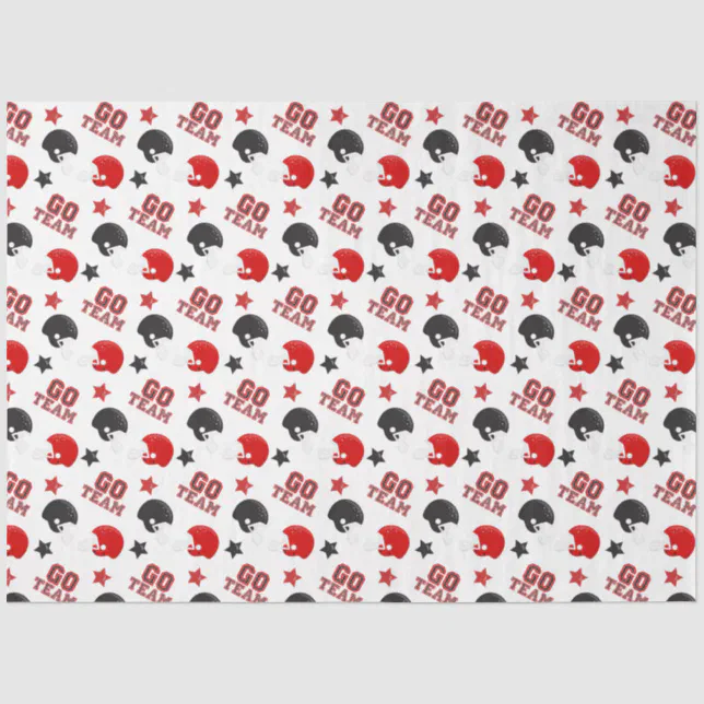 American Football Red and Black Patterns Tissue Paper | Zazzle