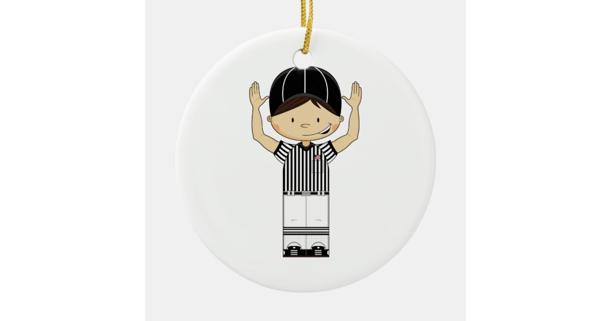 American Football Referee Ornament | Zazzle