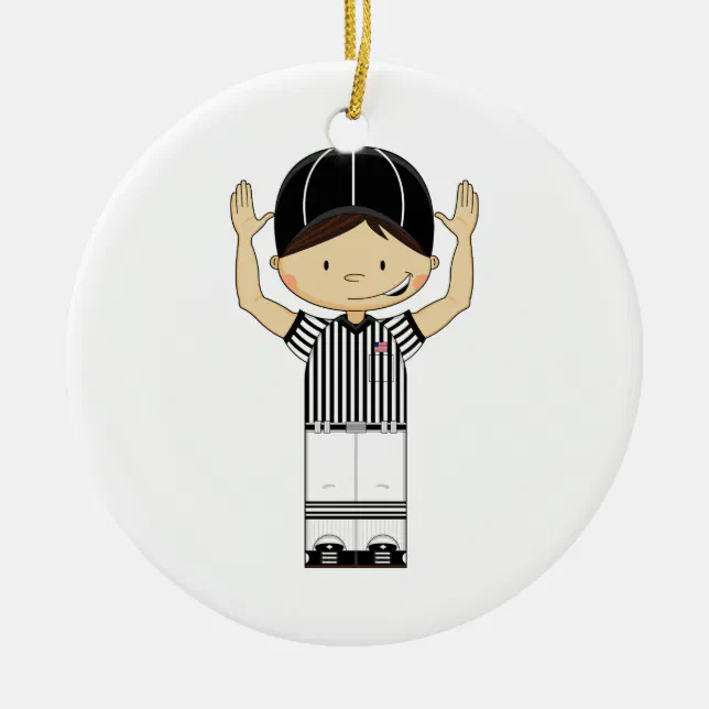 American Football Referee Ornament | Zazzle