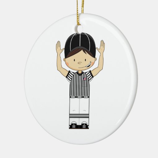 American Football Referee Ornament | Zazzle