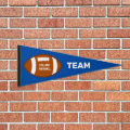 American Football Team Text on Royal Blue Pennant Flag | Zazzle