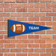 American Football Team Text on Royal Blue Pennant Flag | Zazzle