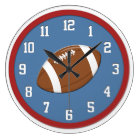 Personalized Vintage Football Decor NAME, NUMBER Square Wall Clock ...