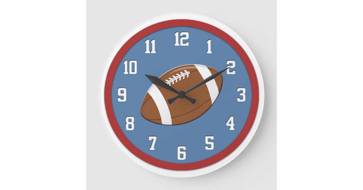 American Football Wall Clock | Zazzle