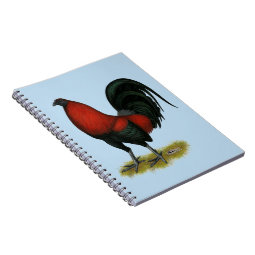 American Game BB Black Red Rooster Notebook | Zazzle