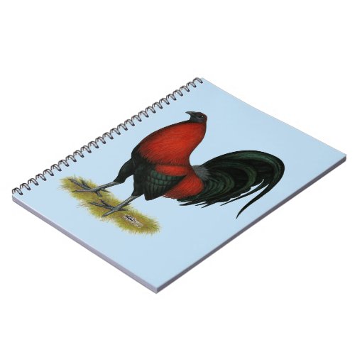 American Game BB Black Red Rooster Notebook | Zazzle