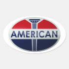 American Gas Station sign. Flat version Oval Sticker | Zazzle.com