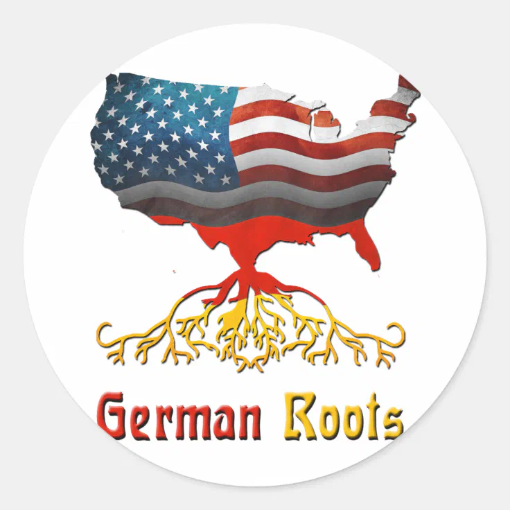 American German Roots Classic Round Sticker | Zazzle