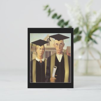 American Gothic Graduation Announcement Postcard | Zazzle
