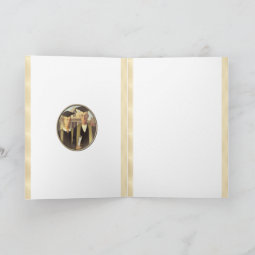 American Gothic Graduation Cameo on Gold Sheen Card | Zazzle