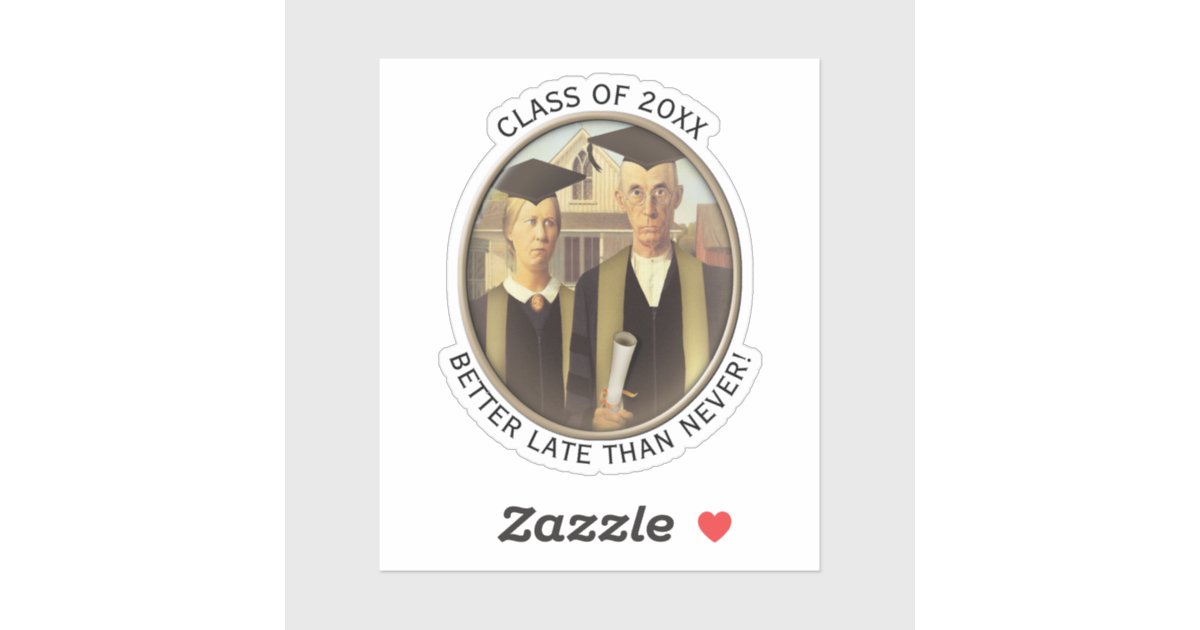 American Gothic Graduation Cameo Sticker | Zazzle