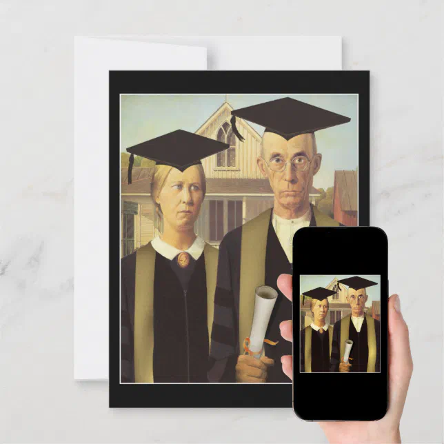American Gothic Graduation Invitation | Zazzle