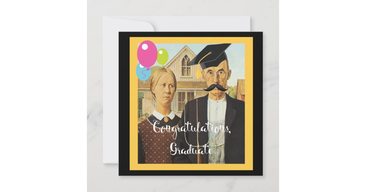 American Gothic Graduation Invitation | Zazzle