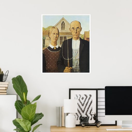 American Gothic, Grant Wood Poster | Zazzle