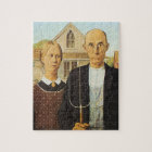 American Gothic Painting Jigsaw Puzzle | Zazzle.com