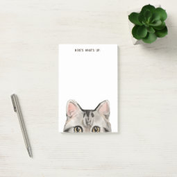 American Gray Tabby Cat | Editable Text Cat Mom Post-it Notes | Zazzle