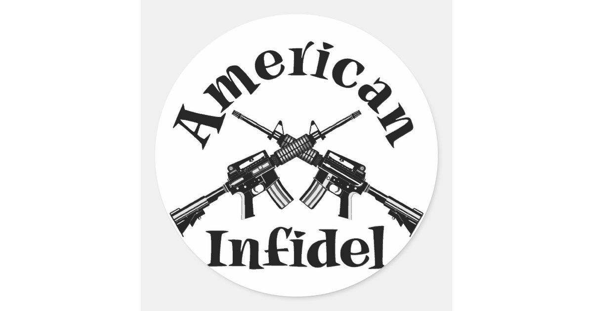 American Infidel Classic Round Sticker | Zazzle
