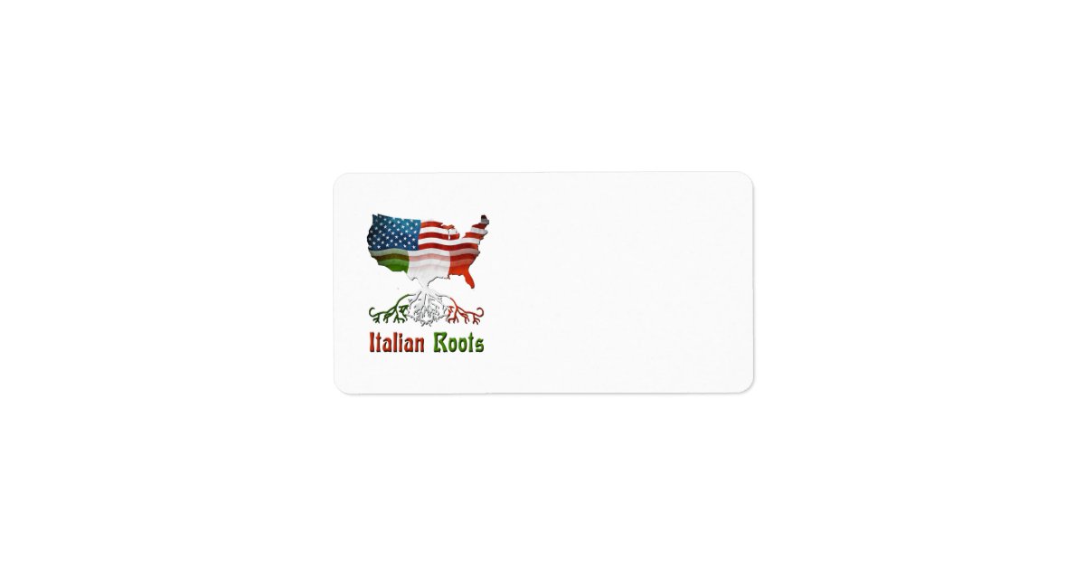 American Italian Address Labels | Zazzle